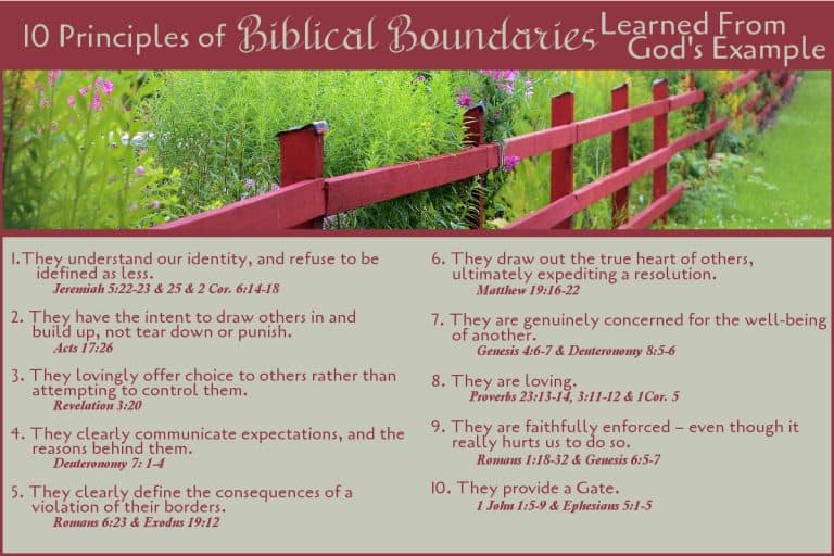 5 More Principles of Biblical Boundaries we Learn from God. - His ...
